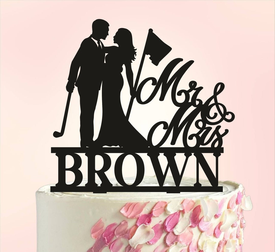Golf Wedding Cake Topper, Golfer Cake Topper, Lover Ever Golf Cake ...