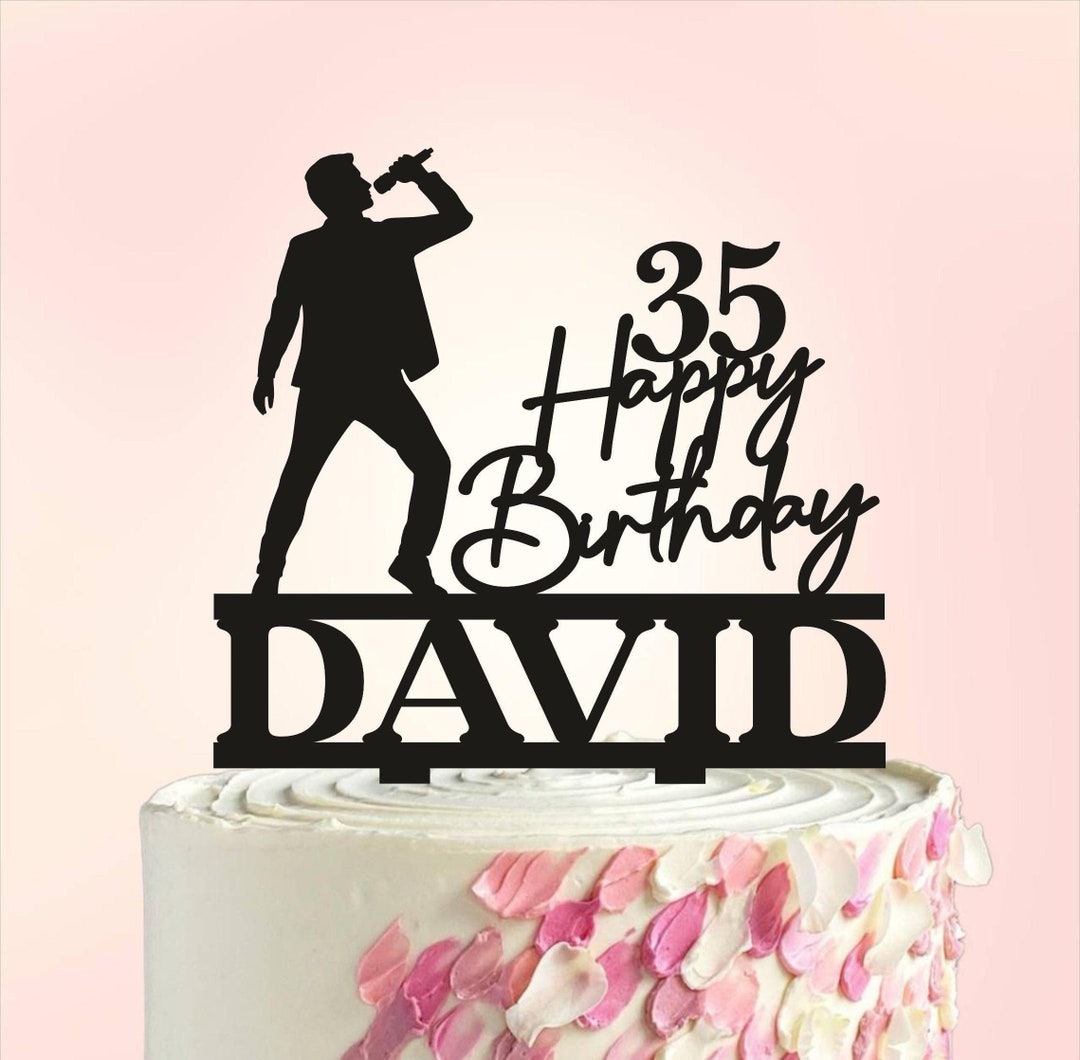 Singer Birthday Cake Topper, Musician Cake Decoration, Music Cake ...