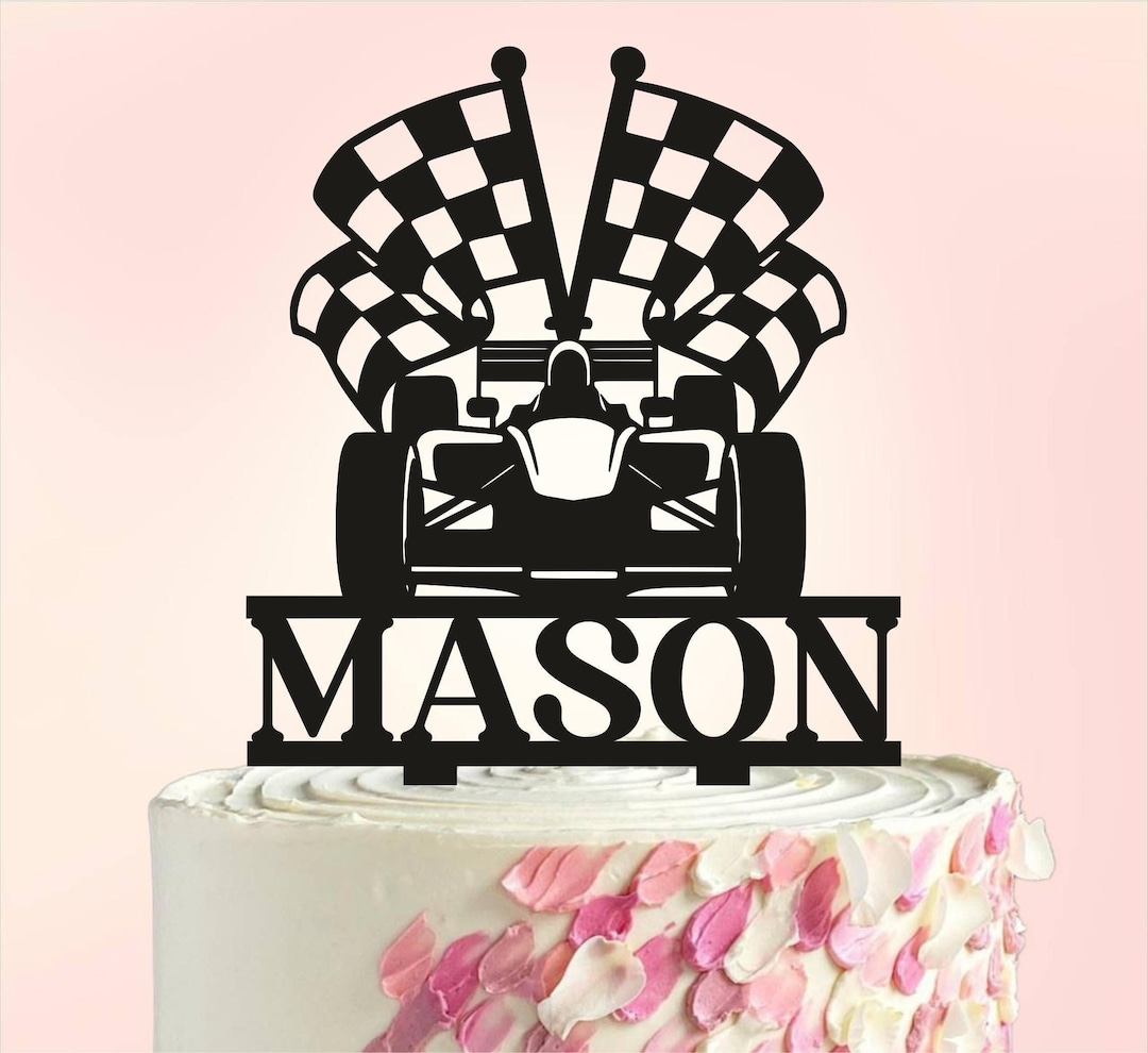 Formula One Birthday Cake Topper, Birthday Cake Topper Formula 1 Racing ...