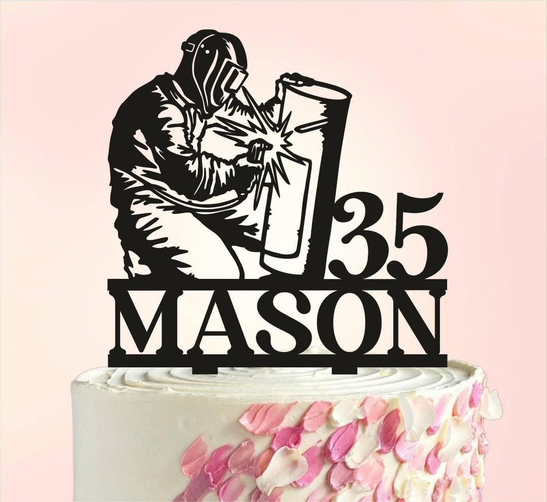 Welder Birthday Cake Topper, Welding Soldering Cake Topper, Welder ...