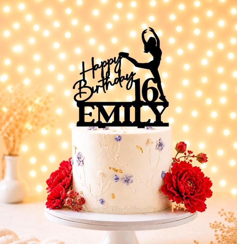 Personalised Dance Birthday Cake Topper, Hip Hop Dancer Cake Topper ...