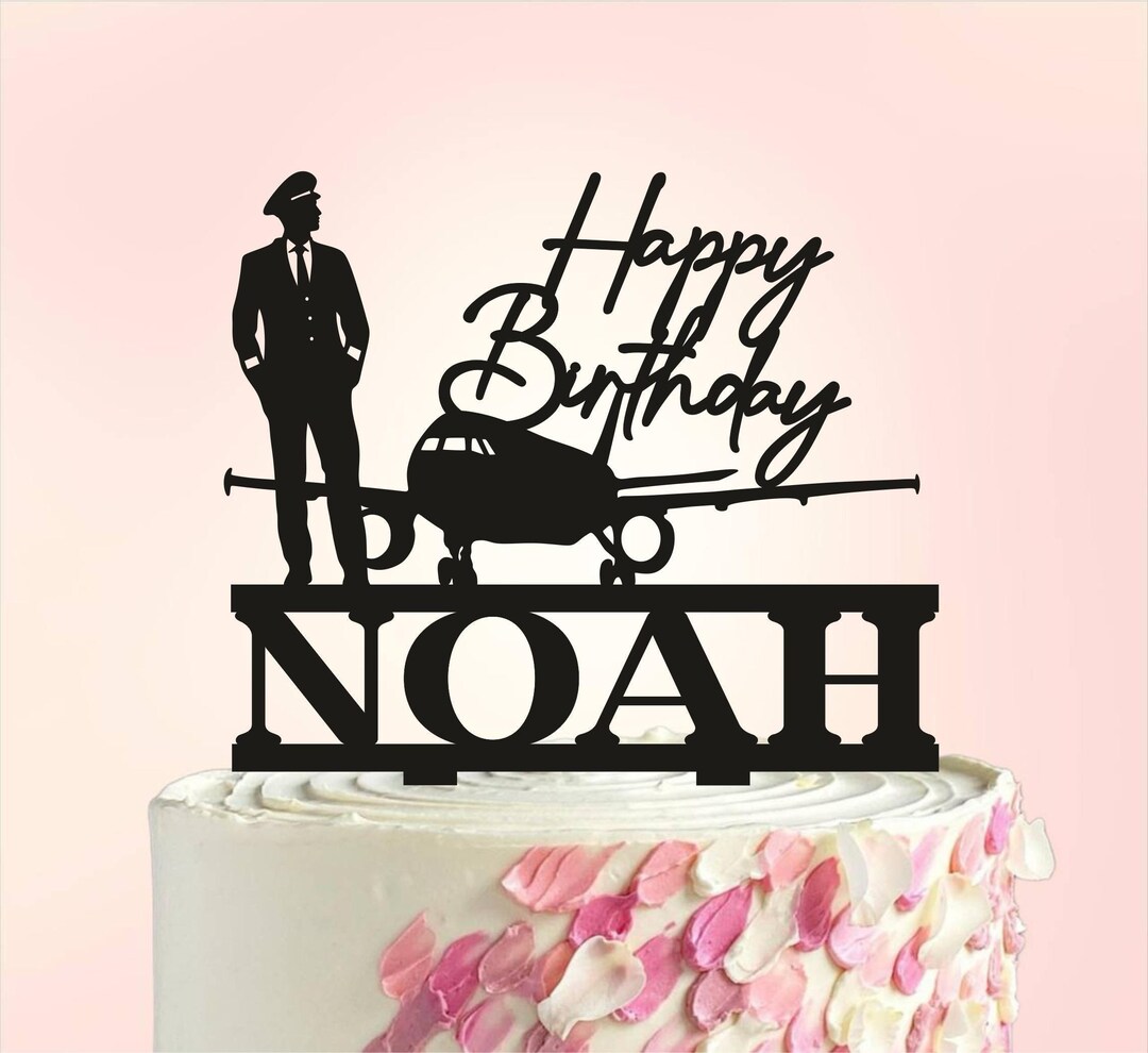 Airline Pilot Birthday Cake Topper, Pilot Birthday Cake Topper ...