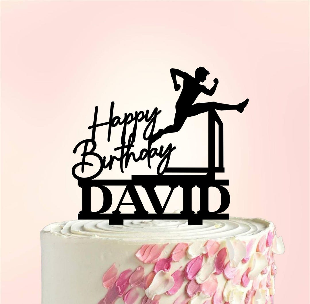 Hurdler Birthday Cake Topper, Track and Field, Sports Birthday Party ...