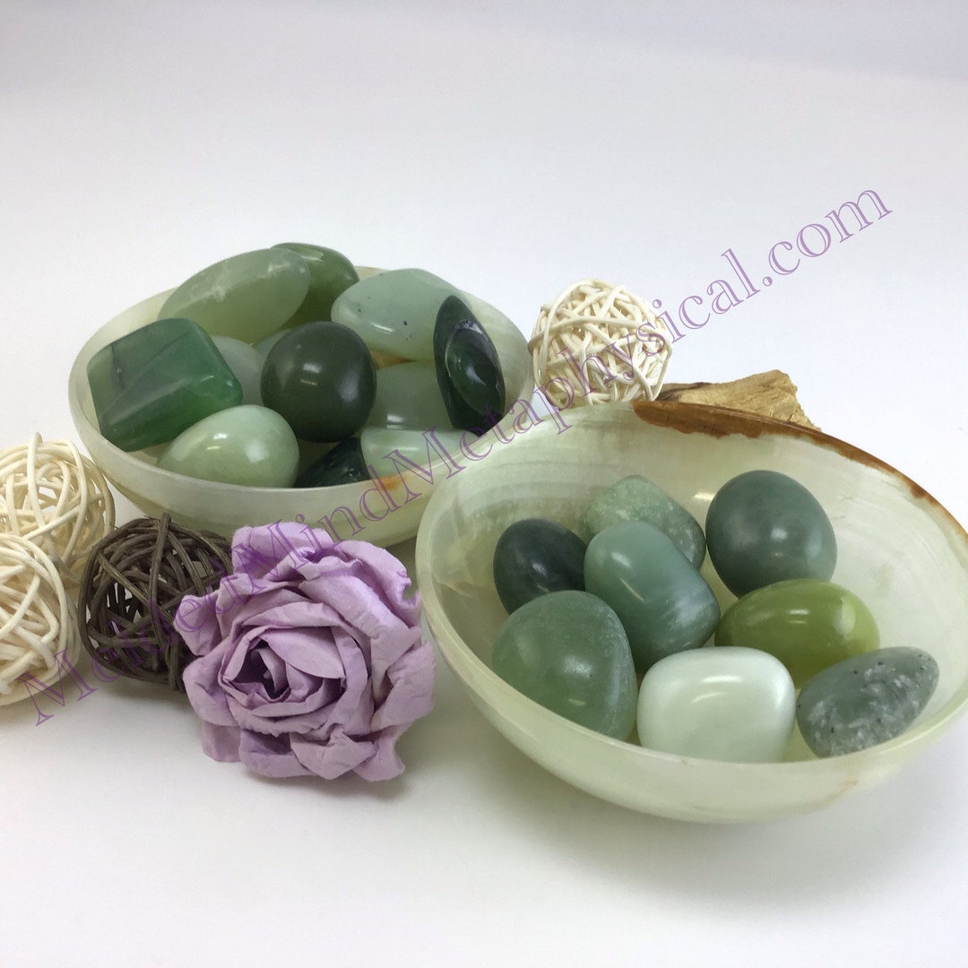 Meldedmind One 1 Jade Multi-color Green Tumble 2 Sizes Natural Green ...