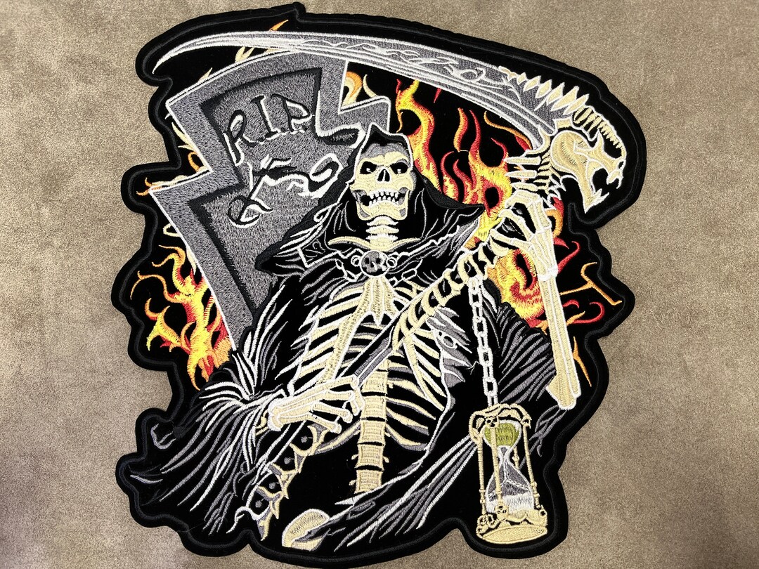 Patches for Vest Jacket Biker Men Women Riding Motorcycles Ripper Skull ...