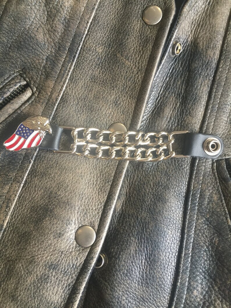 Biker Vest Extender American Flag Eagle Metal Men Women - Etsy