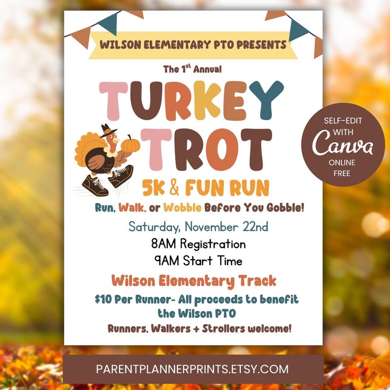 Turkey Trot Thanksgiving - Etsy