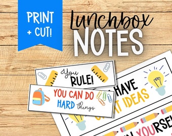 Growth Mindset Lunchbox Notes Printable - Etsy