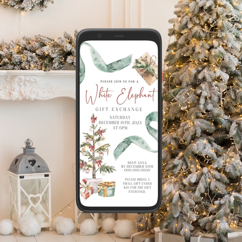 White Elephant Flyer - Etsy