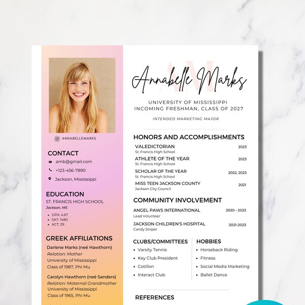 Rush Resume Template - Etsy