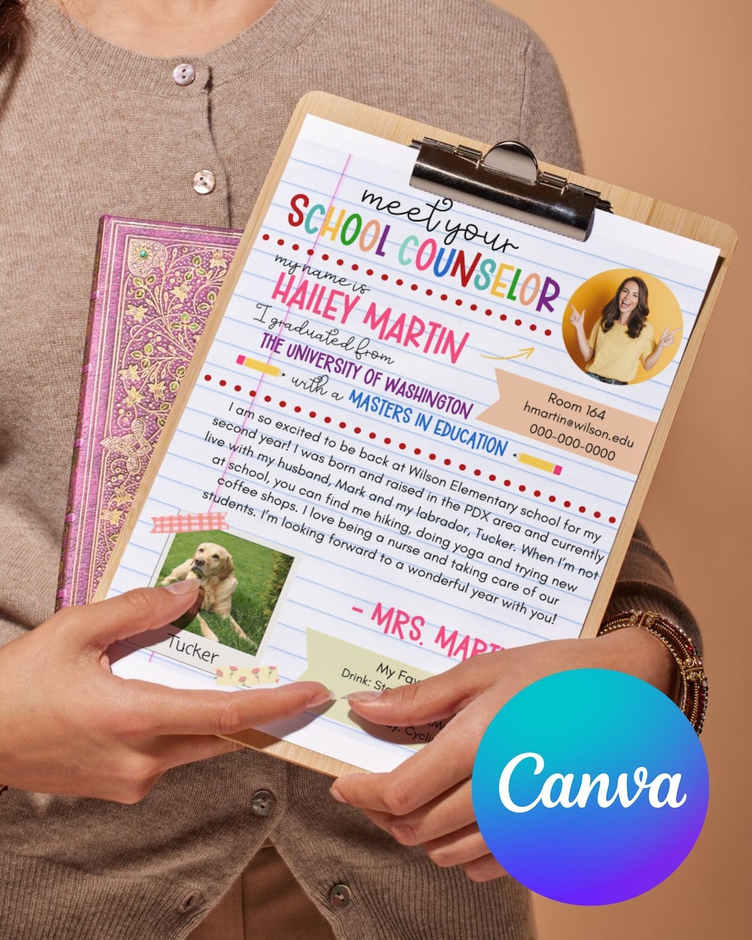 Meet Your School Counselor Flyer Template, Back to School Night One ...