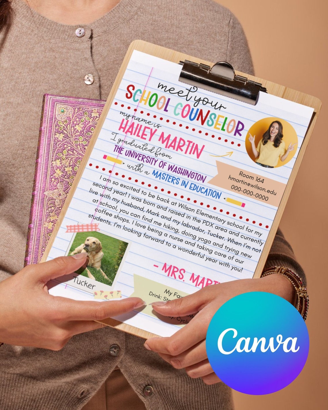 Meet Your School Counselor Flyer Template, Back to School Night One ...