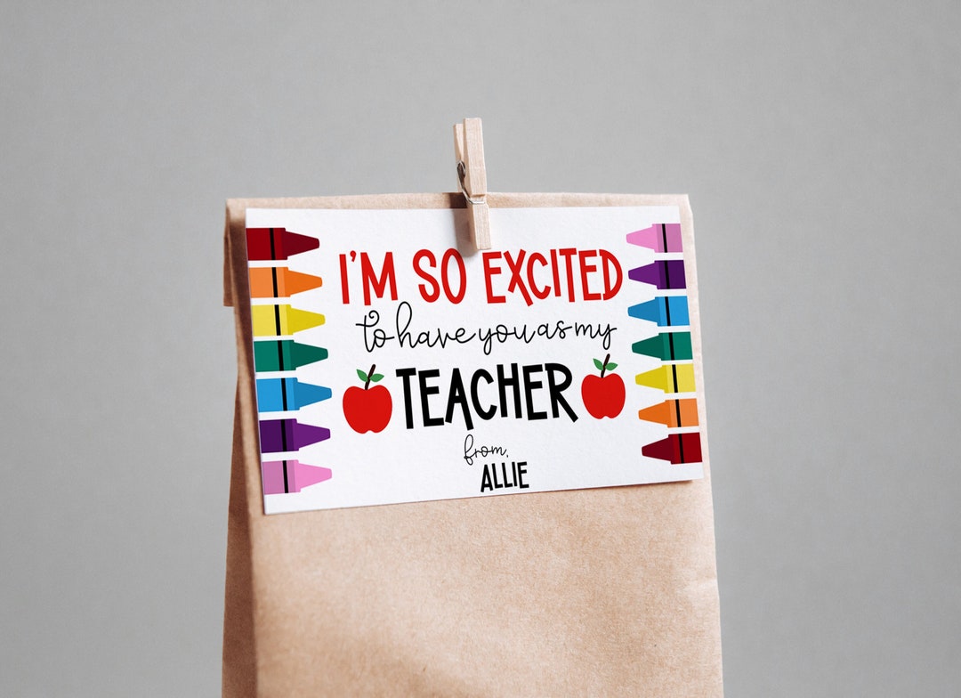 Back to School Teacher Gift Tag | Editable Template | Teacher ...