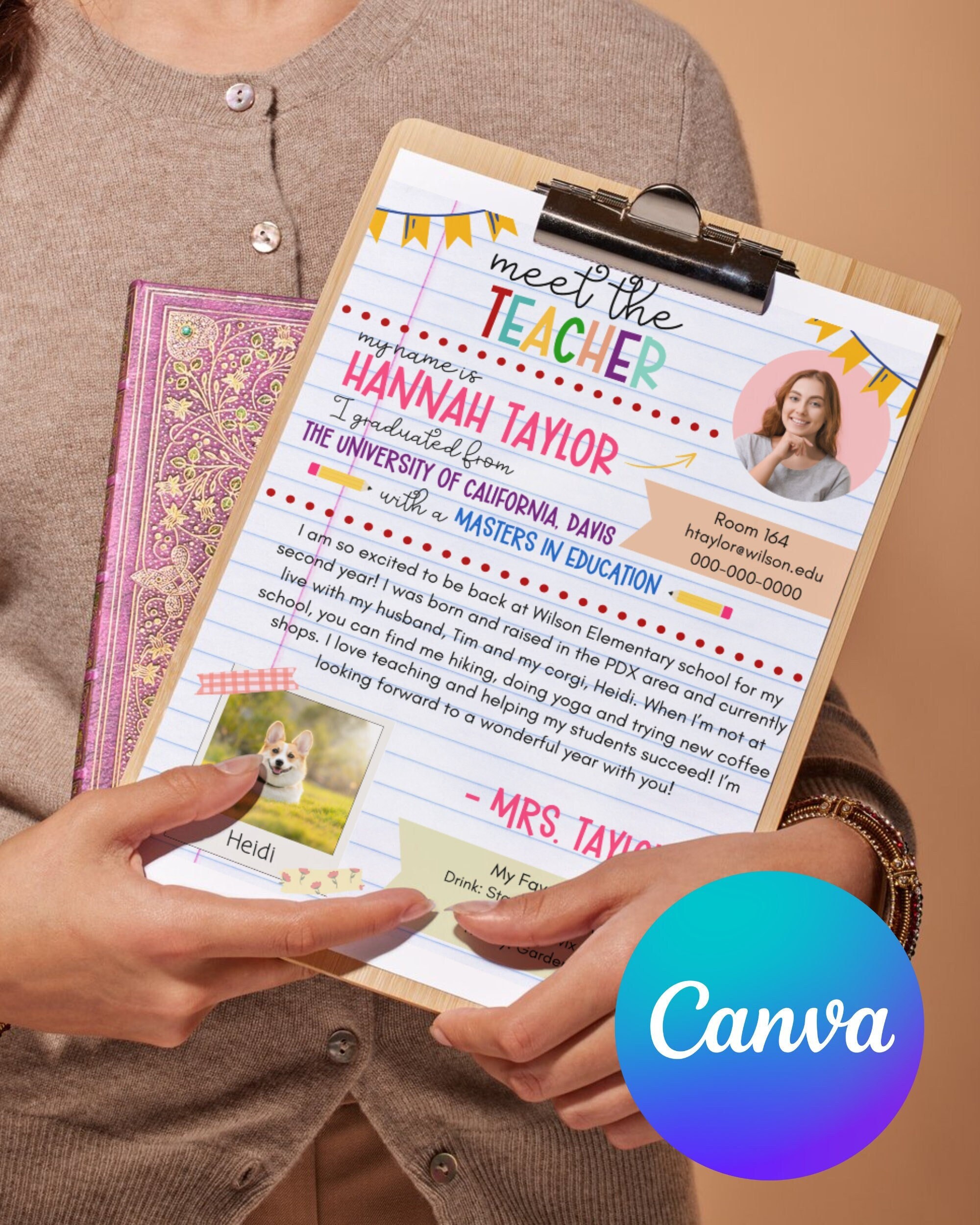 Meet the Teacher Flyer Template, Back to School Night One Page Template ...