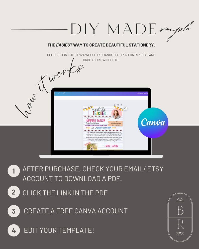 Meet the Teacher Flyer Template, Back to School Night One Page Template ...