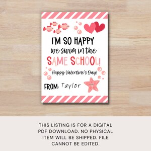 Printable Fish Valentine's Day Cards, Cute Classroom Valentine's Day ...