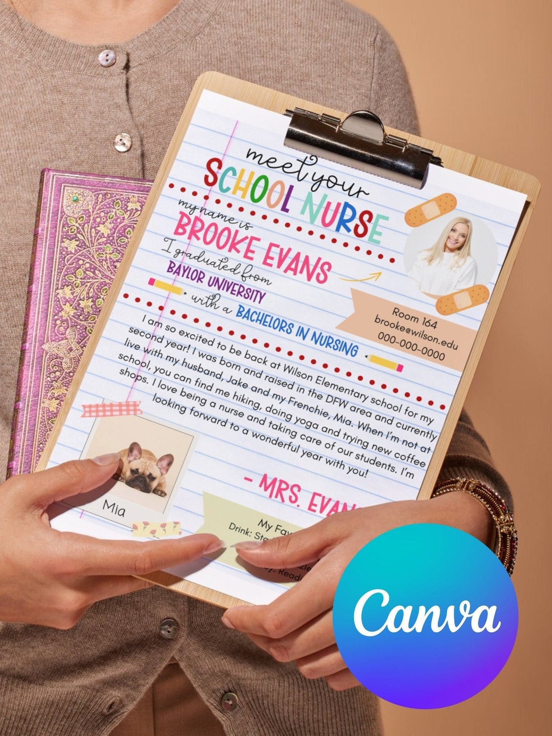 Meet Your School Nurse Flyer Template, Back to School Night One Page ...