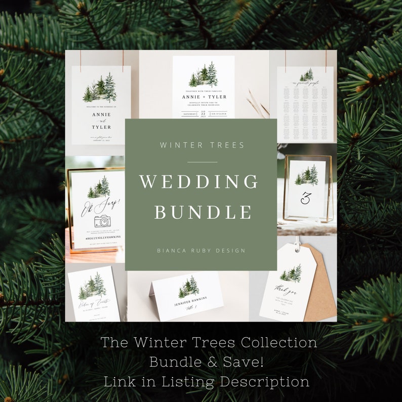 Winter Wedding Bar Menu Sign | Drinks Menu | 5x7 and 8x10 | Christmas ...