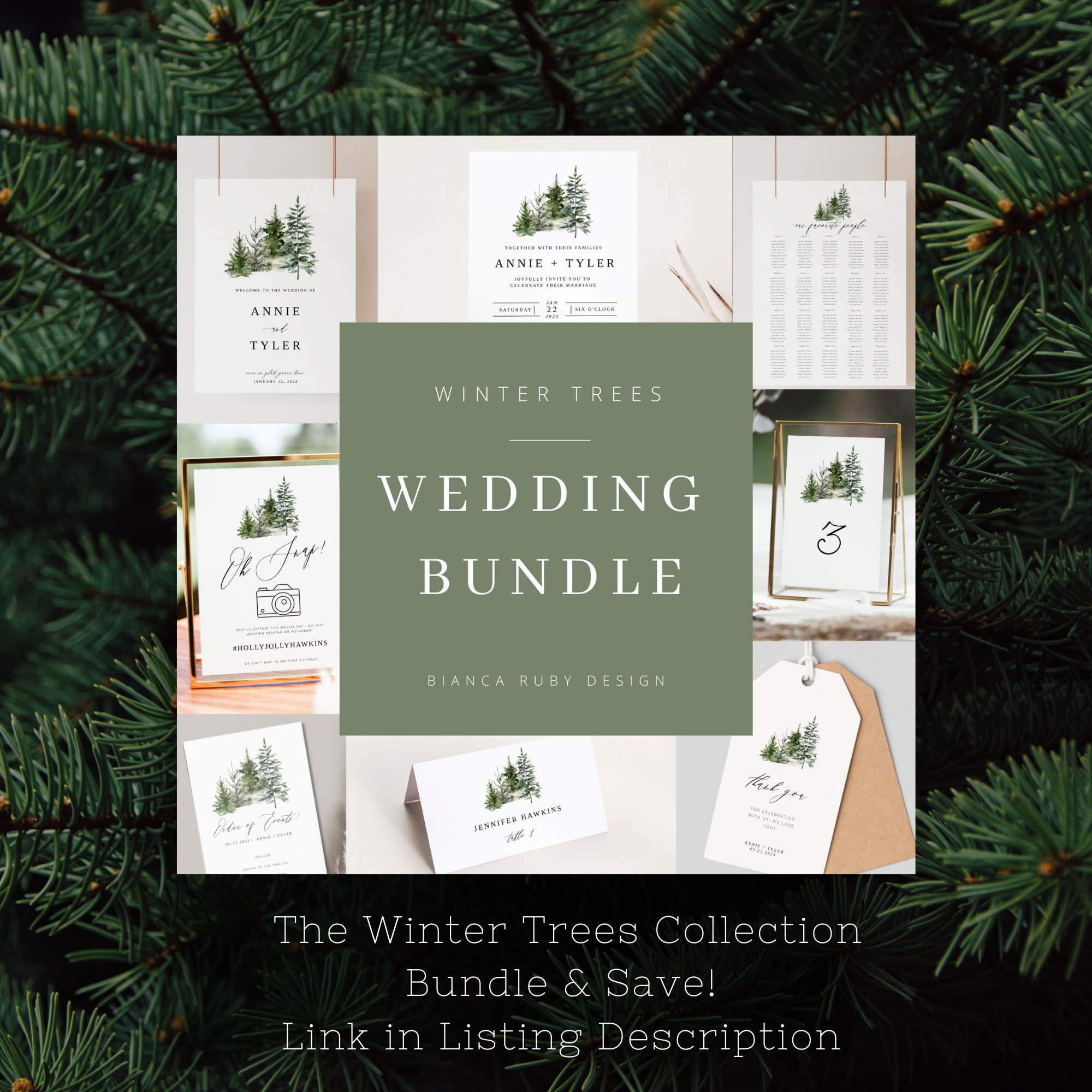 Winter Wedding Bar Menu Sign | Drinks Menu | 5x7 and 8x10 | Christmas ...