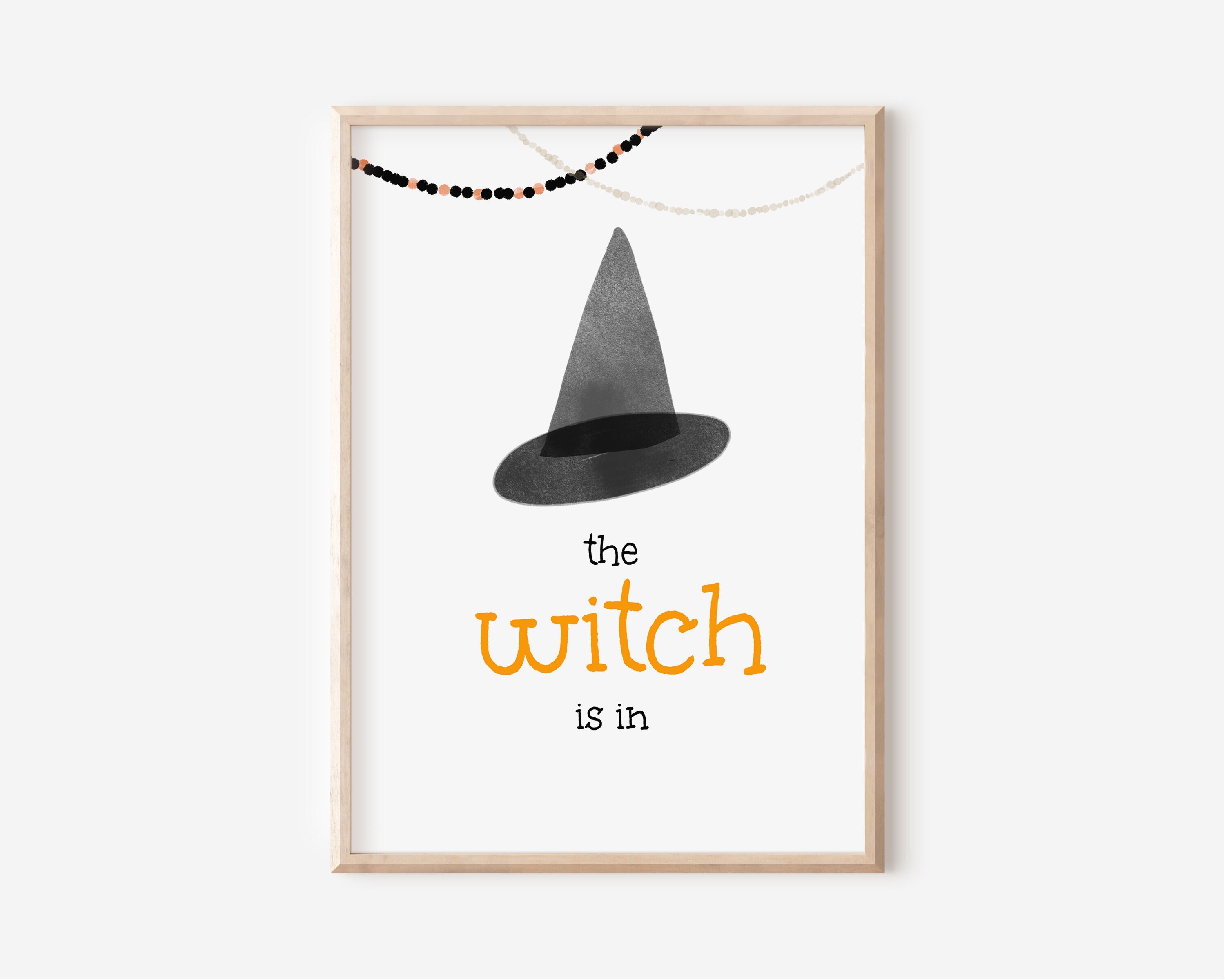 Office Halloween Printable Sign | the Witch is in | Workplace Halloween ...