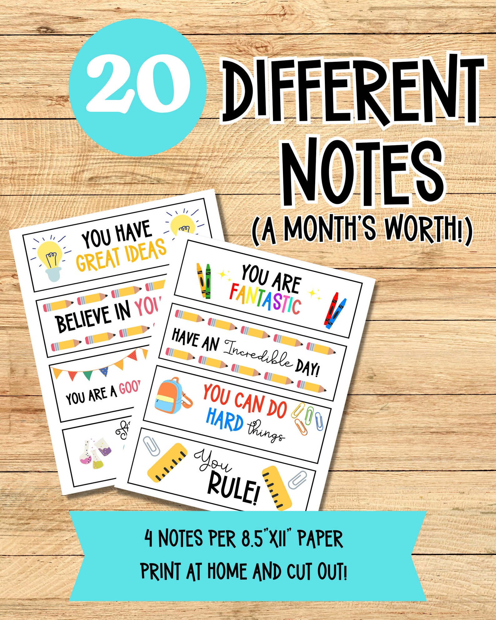 Back to School Lunchbox Notes Printable, Growth Mindset Lunch Box Notes ...