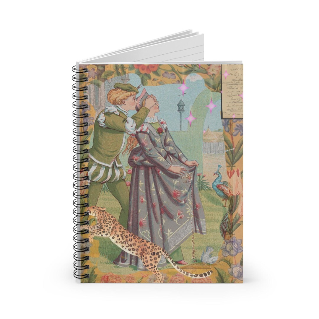 He Loves Me Not Illustration Spiral Notebook | Ruled Journal - Etsy