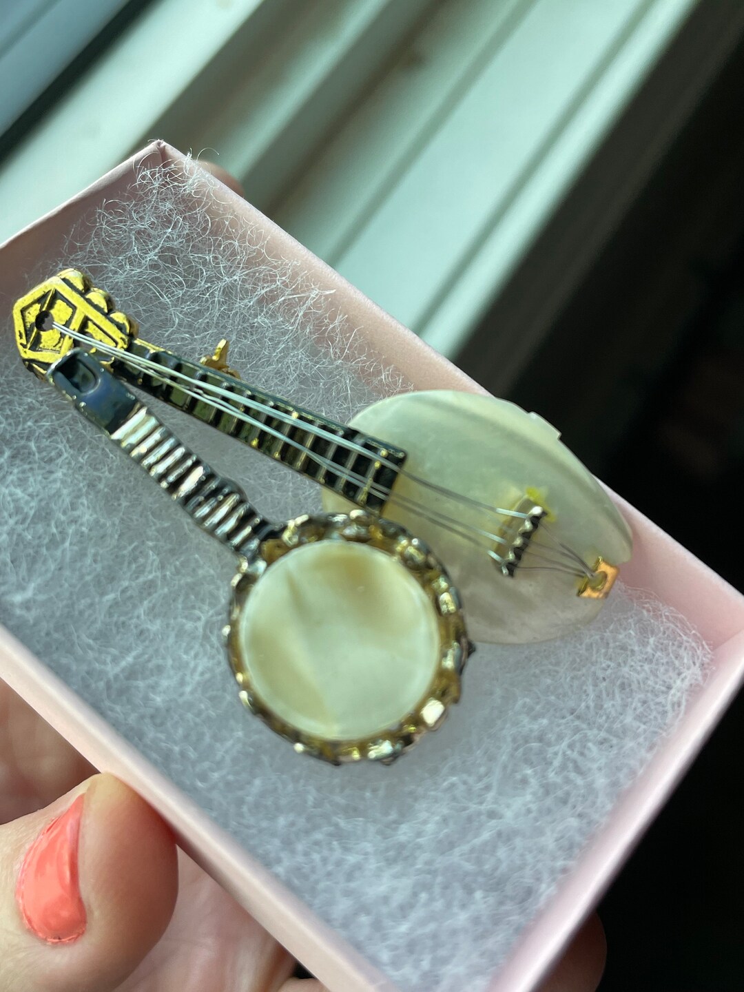 Vintage Mother of Pearl Musical Instrument Lapel Pin Costume Jewelry - Etsy