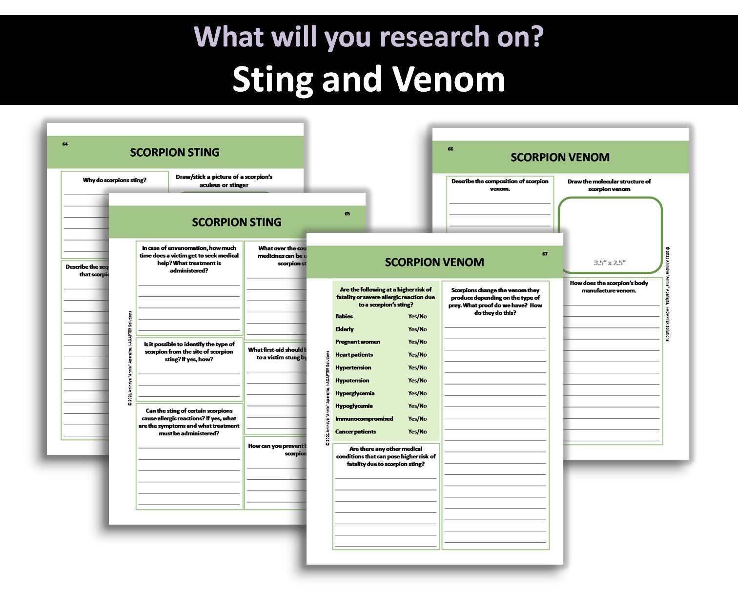 Scorpion Unit Study Learn All About Scorpions Homeschool - Etsy España