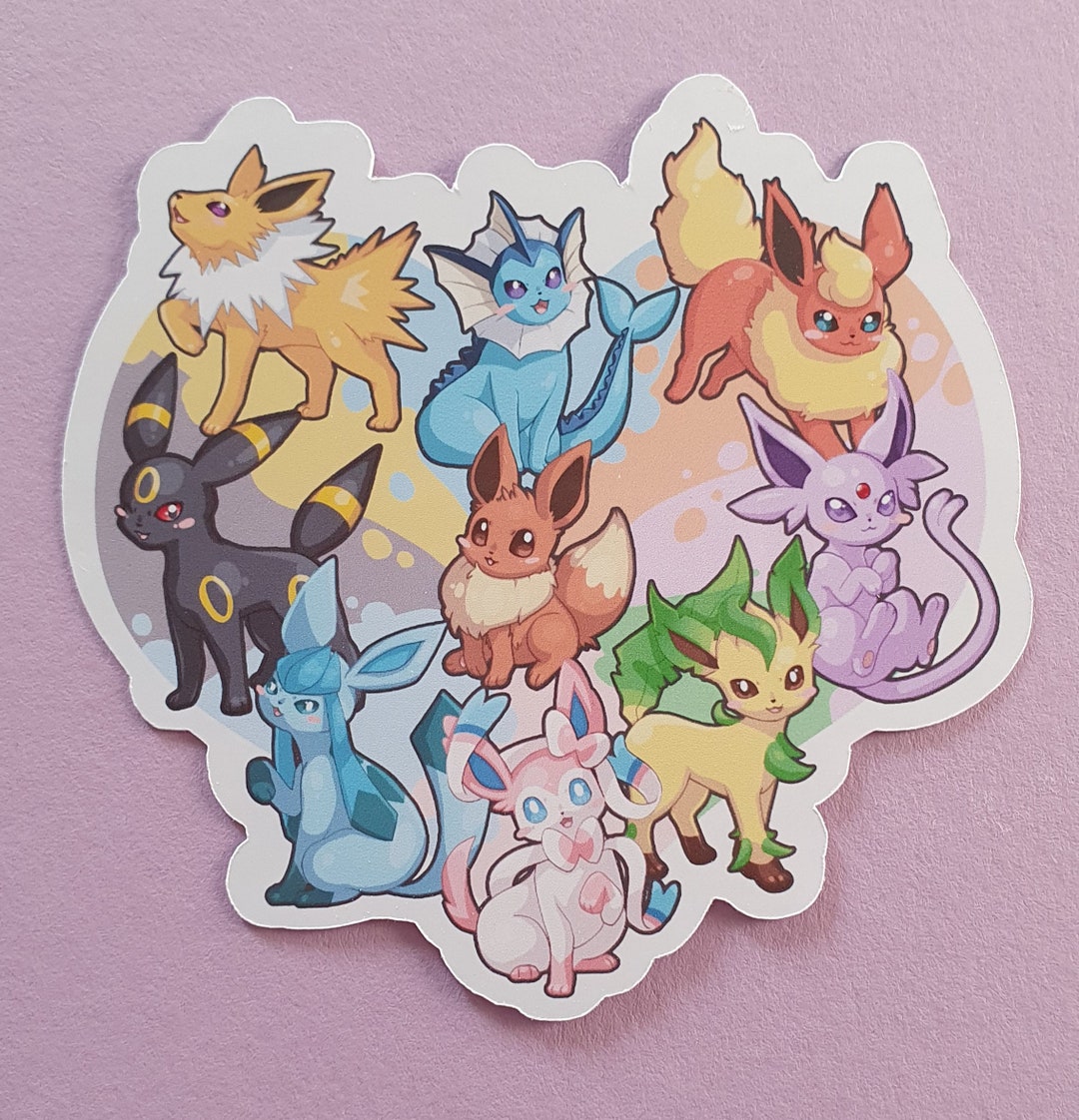 Sticker Eevee Heart Etsy