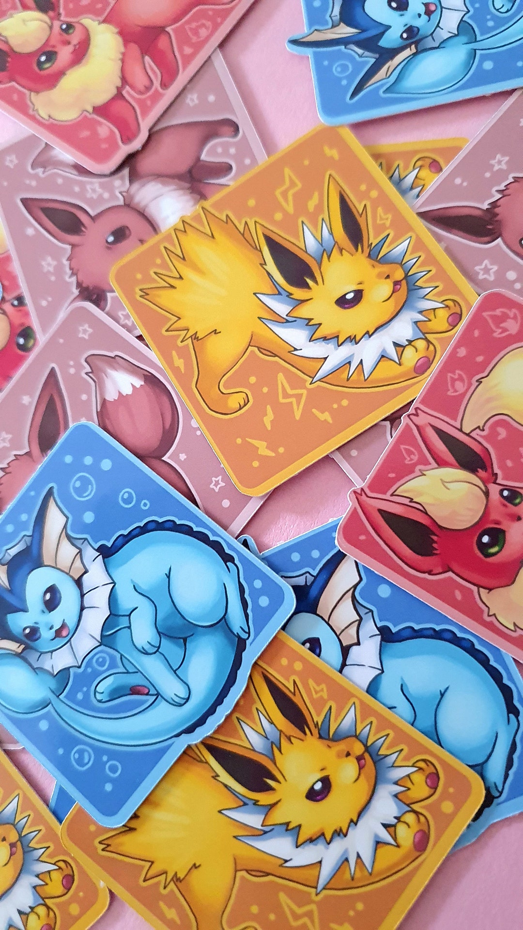 Cute and Adorable Eeveelution Stickers With Eevee, Flareon, Jolteon and ...