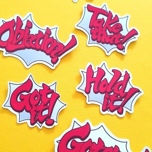 Ace Attorney Stickers: Objection! Speech Bubbles - Game Inspired - Etsy