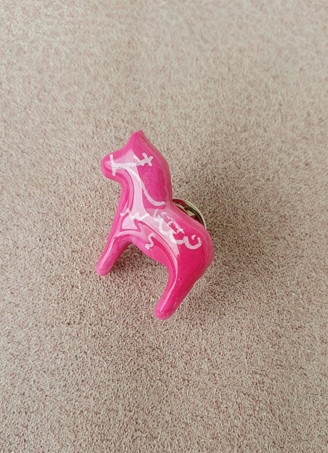 Handmade Polymer Clay Pin - Dalecarlia Horse in Multiple Color Choices ...
