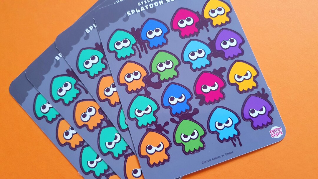 Splatoon Squids, Inkling Sticker Sheet. Glossy, High Quality Stickers ...