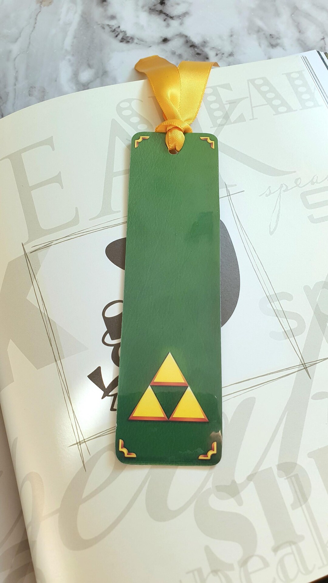 Triforce Bookmark - the Legend of Zelda - Laminated With Ribbon - Etsy
