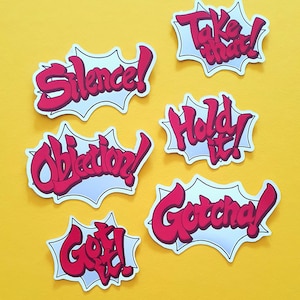 Ace Attorney Stickers: Objection! Speech Bubbles - Game Inspired - Etsy