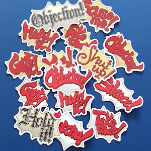 Ace Attorney Stickers: Objection! Speech Bubbles - Game Inspired - Etsy