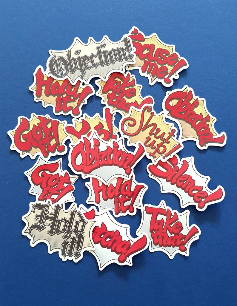 Ace Attorney Stickers: Objection! Speech Bubbles - Game Inspired - Etsy