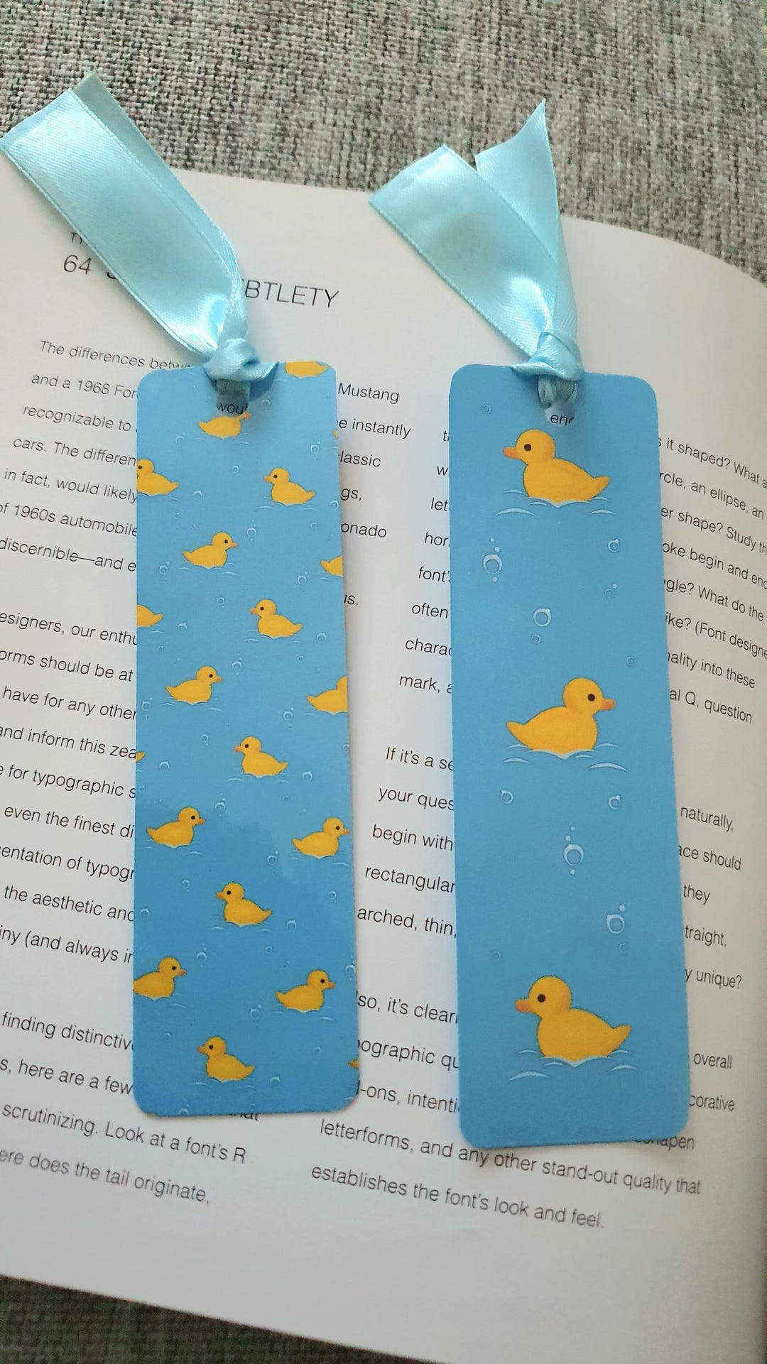 Rubber Ducky Bookmark - Laminated Bookmark With Ribbon. - Etsy