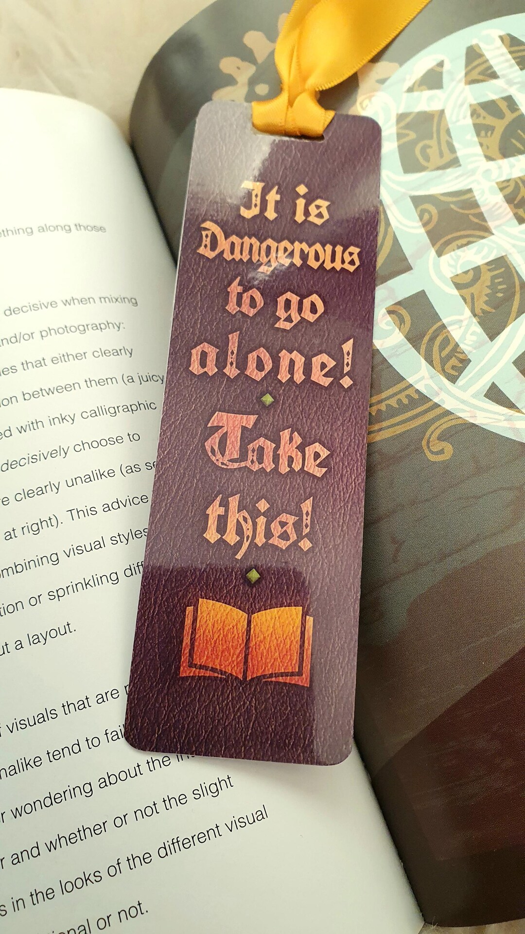 It is Dangerous to Go Alone! - Laminated Bookmark With Ribbon. Video ...