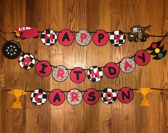 Mcqueen Birthday Banner - Etsy