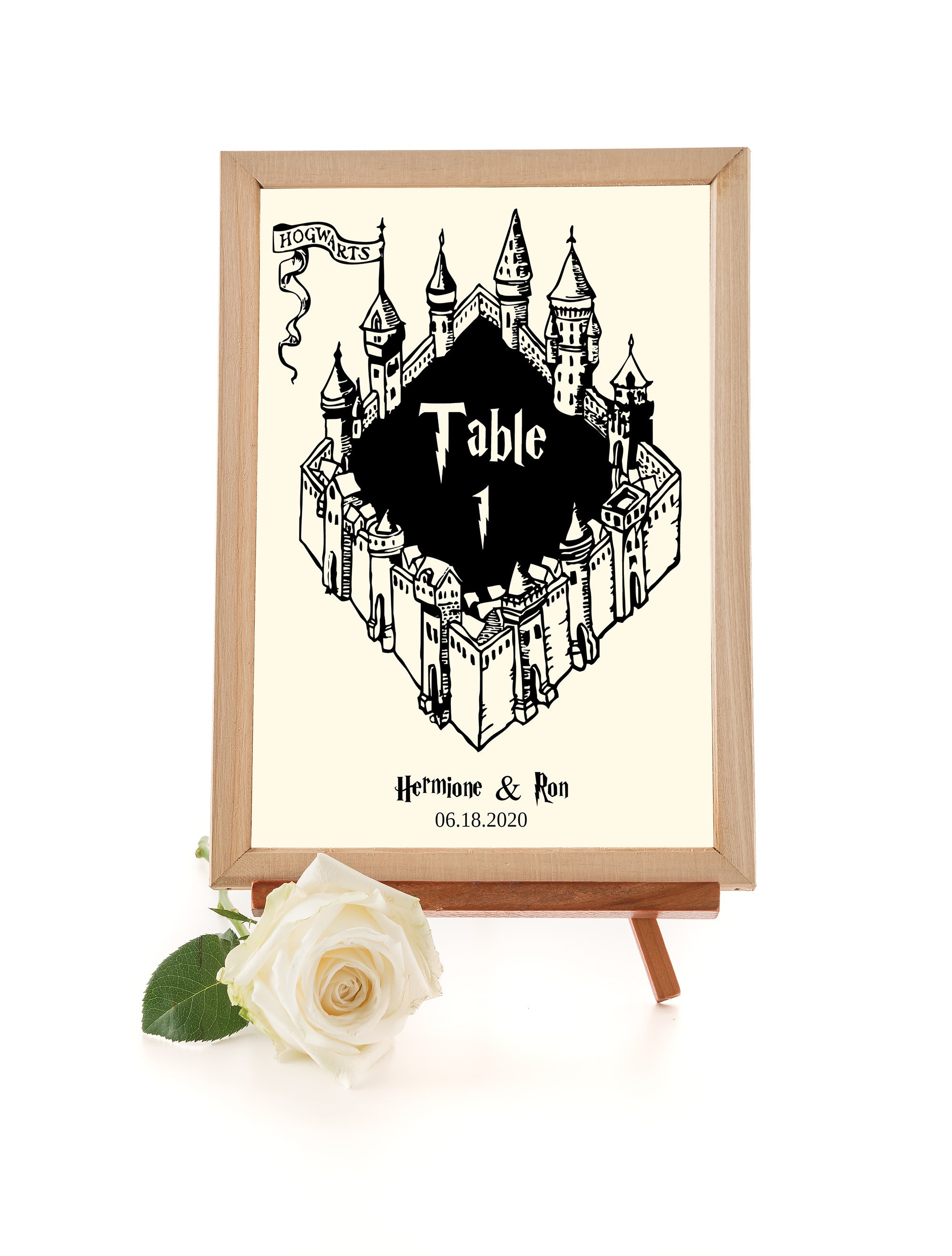 Editable Wizards Table Numbers Template 4x6 & 5x7 Signs for - Etsy