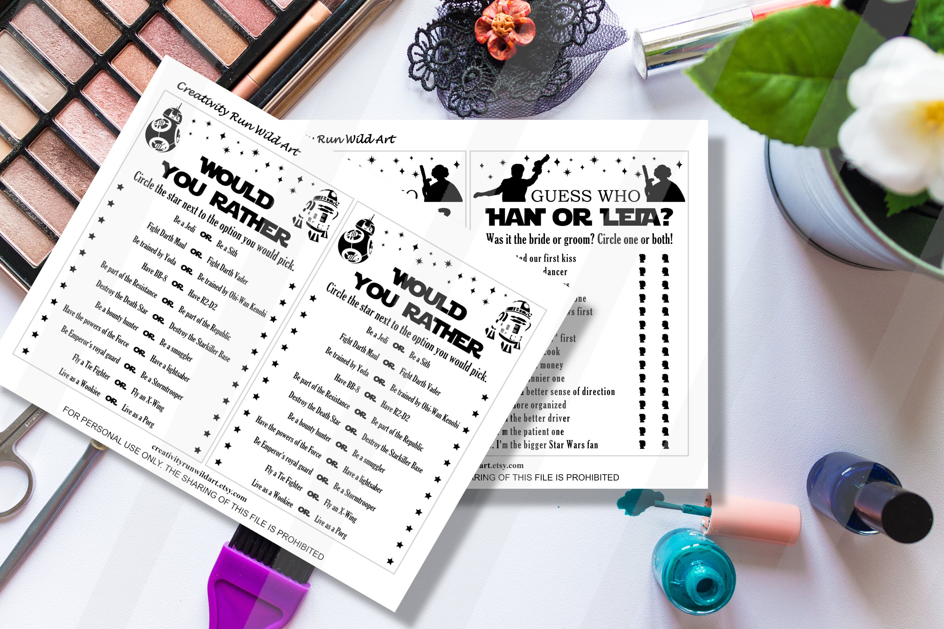 Printable Bachelorette Party Games Bundle Stars Science - Etsy