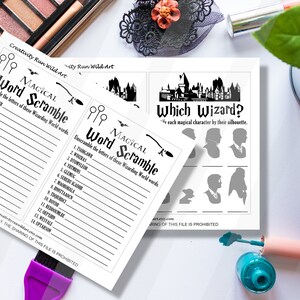 Printable Wizards Party Games Bundle, Kids Activities, Instant Download ...