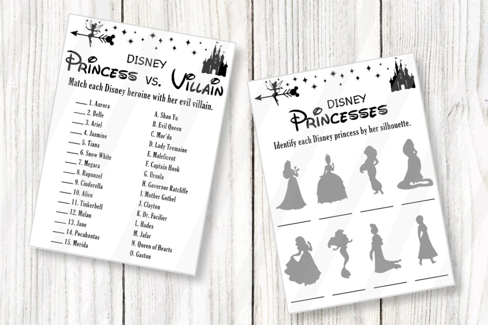 Printable Princesses Party Games Bundle, Kids Activities, Instant ...