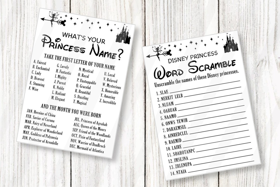 Printable Princesses Party Games Bundle, Kids Activities, Instant ...