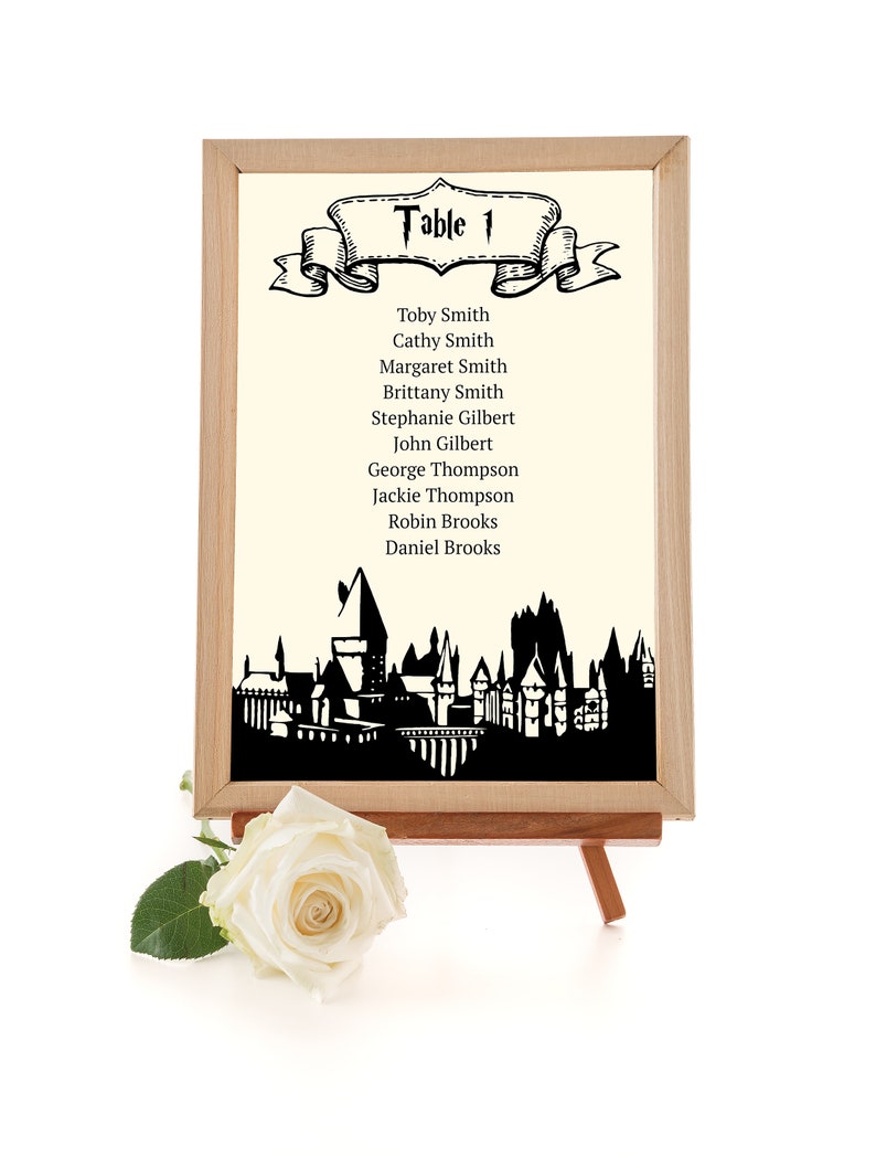 Editable Wizards Seating Chart Template Magical Wedding - Etsy