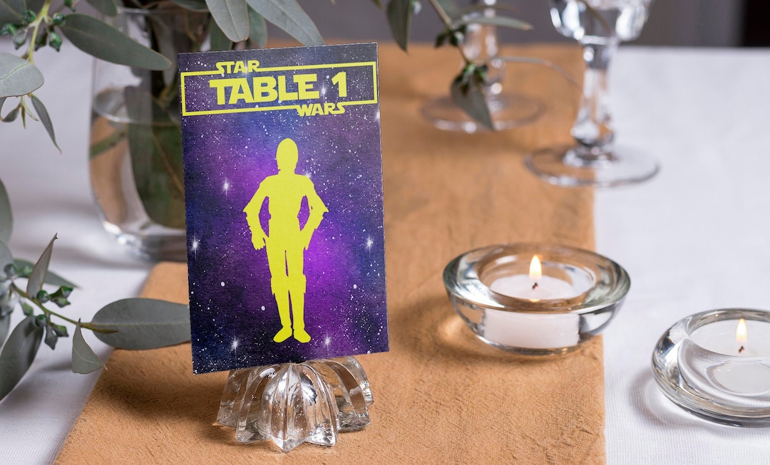 Editable Star Battles Table Numbers Template - 4x6 & 5x7 Signs for ...