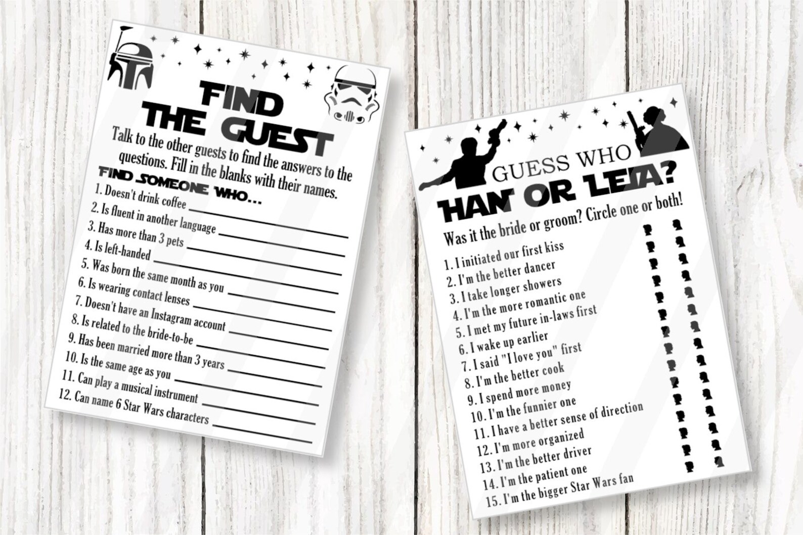 Printable Bachelorette Party Games Bundle Stars Science - Etsy
