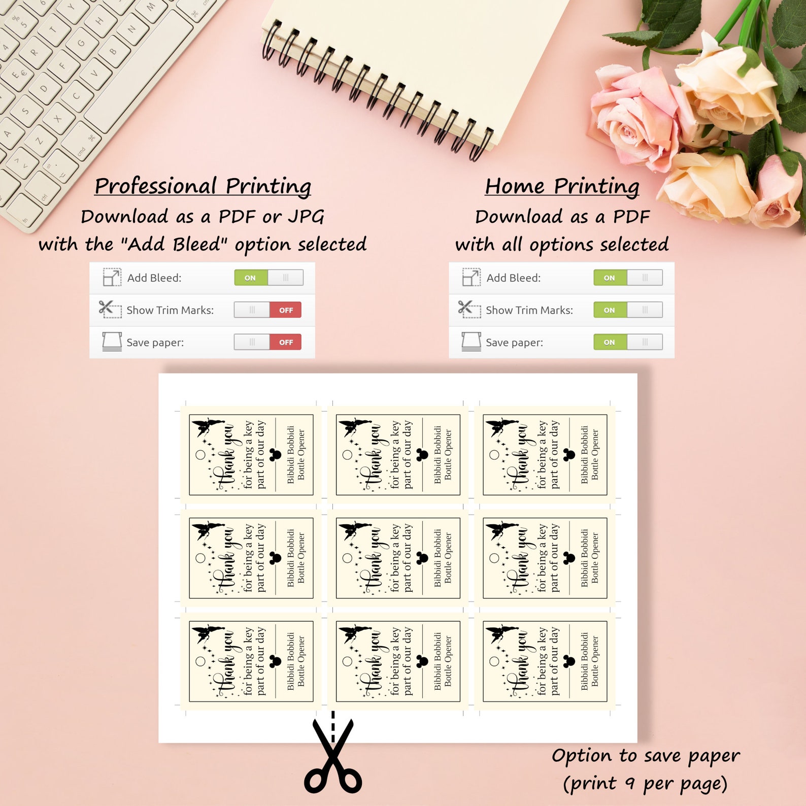 Editable Tinkerbell Gift Tags Template 2x3 Tags for Any - Etsy