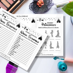 Printable Princesses Party Games Bundle, Kids Activities, Instant ...